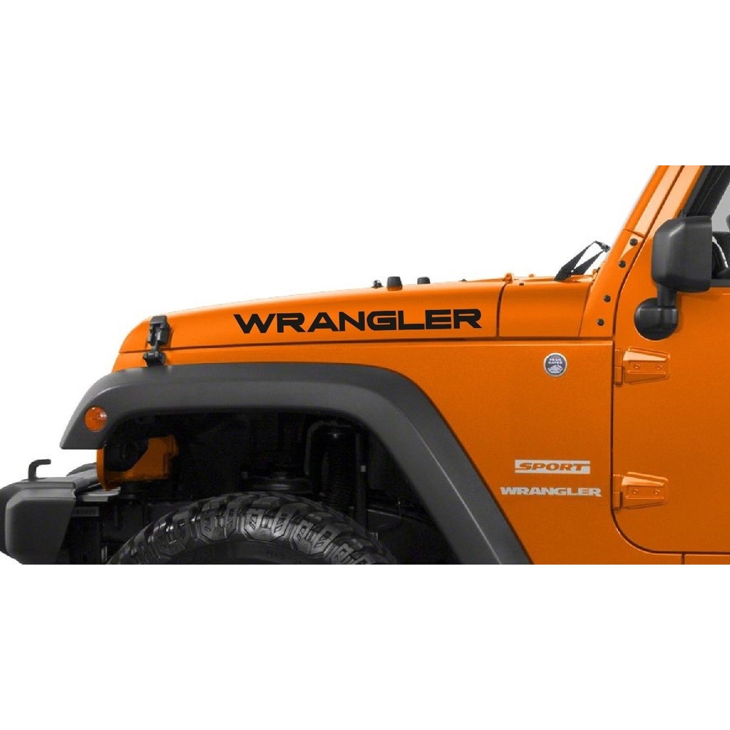 1Pair of Wrangler Decal set Jeep stickers hood fender graphic TJ JK CJ YJ rubicon | Shopee ...