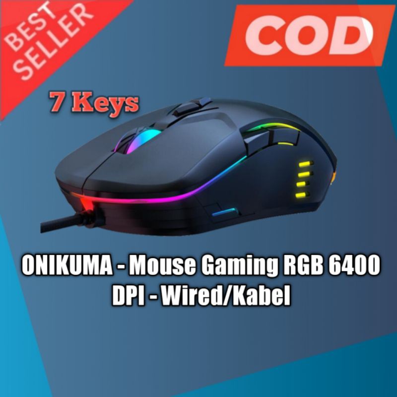 Onikuma Rgb Gaming Mouse 6400 Dpi Sensor With 7 Key - Wired / Usb Cable - Cw902 | Shopee Philippines