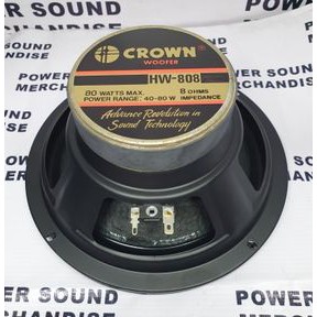 Crown HW-808 Woofer Speaker 80Watts 8" | Shopee Philippines