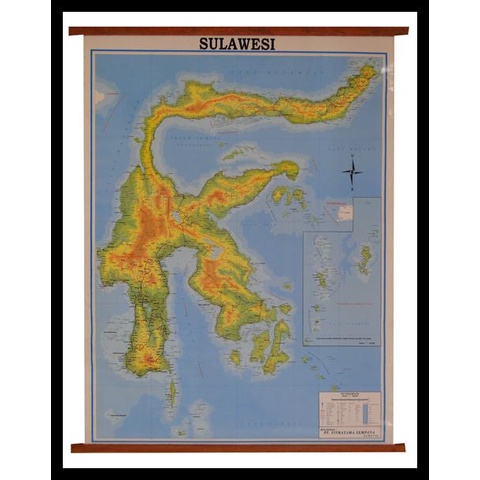 Map Of SULAWESI Island (Frame) | Shopee Philippines