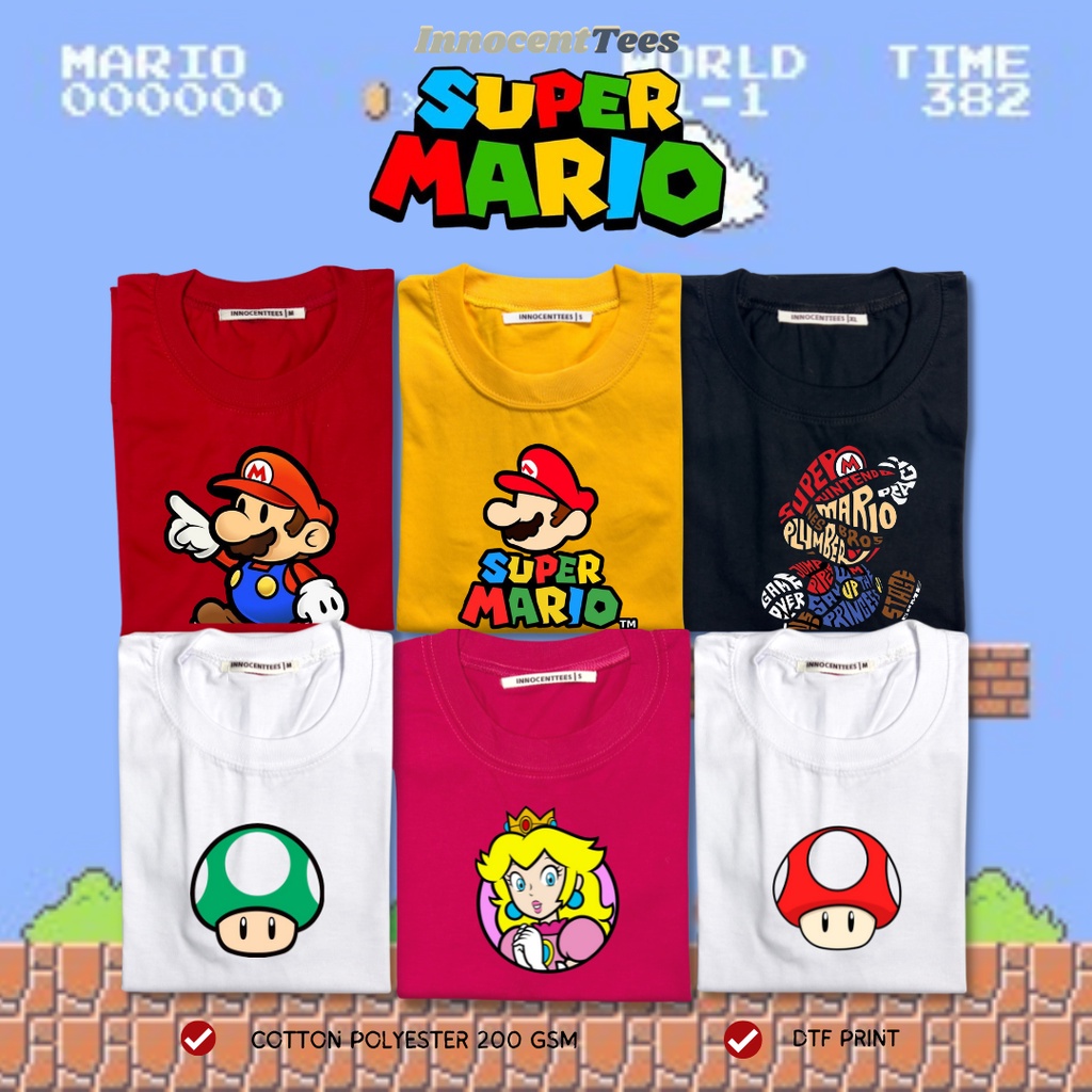 [INNOCENTTEES] SUPER MARIO TSHIRT II CARTOONS TSHIRT II SMALL TO 2XL ...