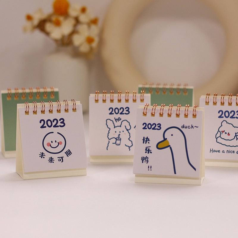 2023 Mini Desk Calendar Desktop Ins Cute Calendar Student Small Gift ...