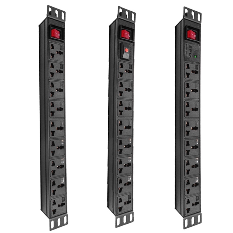 19 Rack Power Distribution Unit Pdu Power Strip 3500w Universal Power Overload Surge Protector