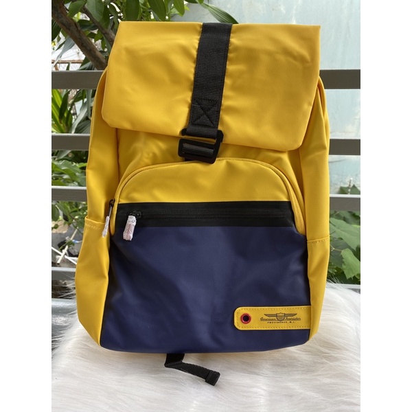American Tourister Yellow laptop Backpack | Shopee Philippines