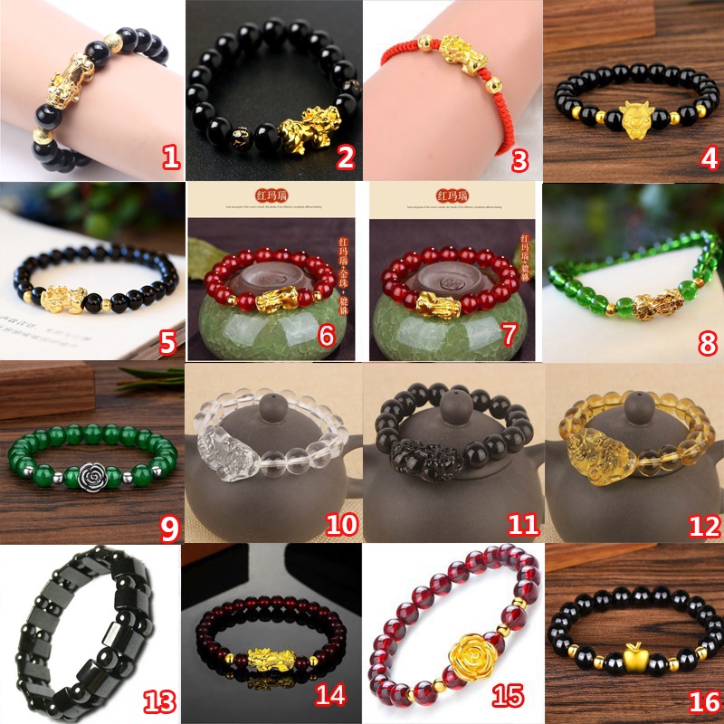 【50 Styles】Unisex 999 Plated Gold Pixiu Bracelet FengShui Good Luck ...