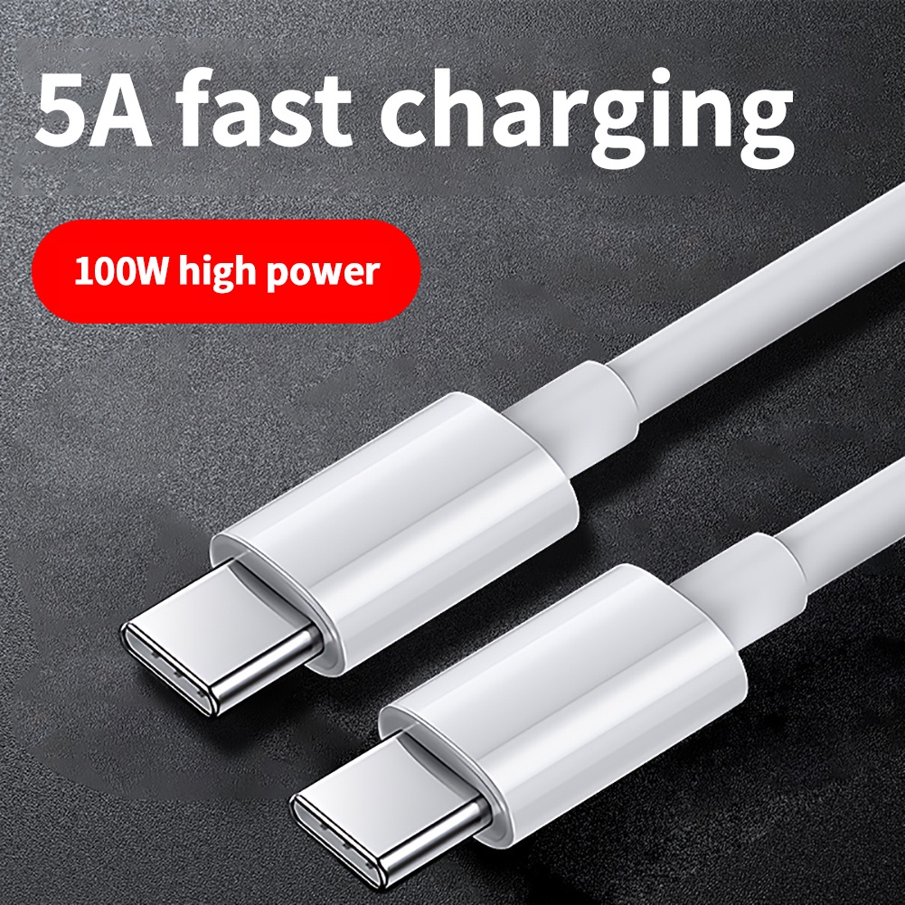 100W USB C To USB Type C Cable Fast Charging Cord PD 100W 5A USB-C Type-C Cable | Shopee Philippines