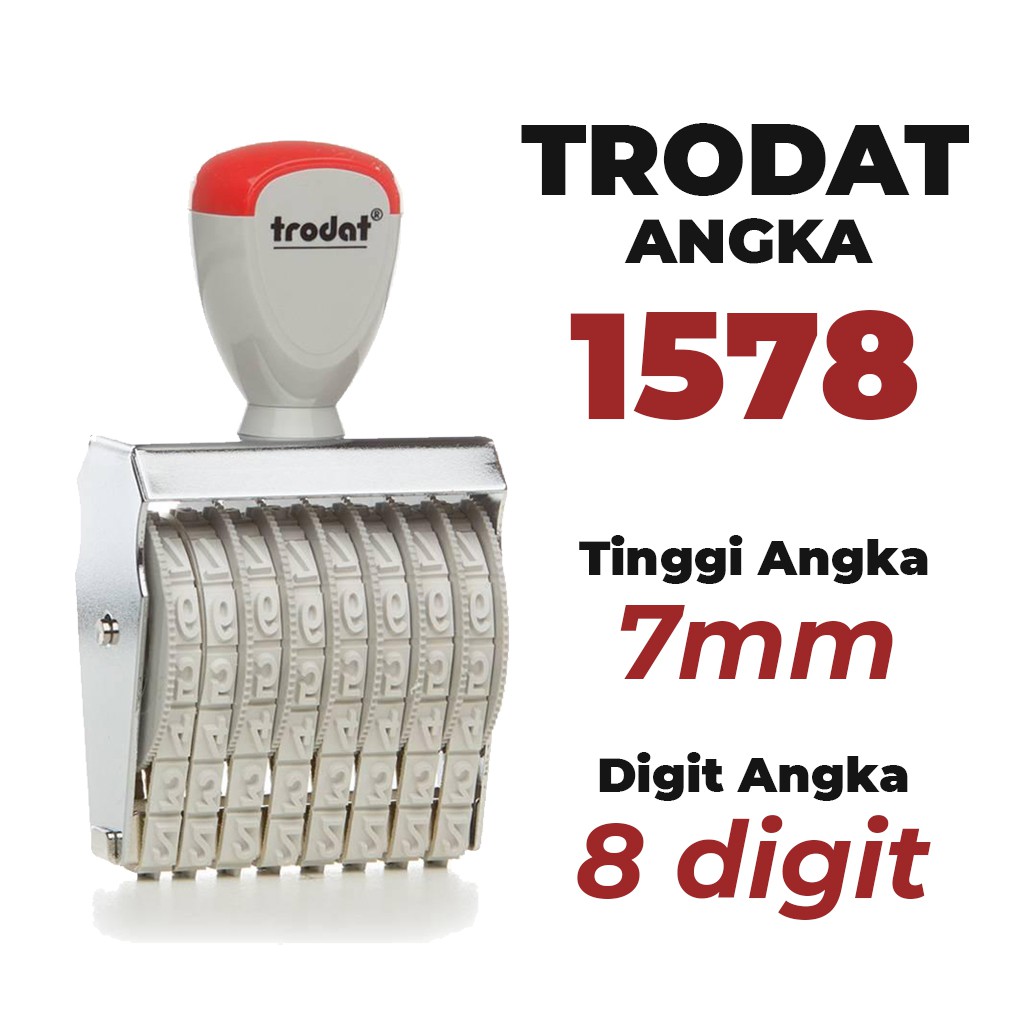Trodat Number Stamp 1578 - 8 Digits 7 mm | Shopee Philippines