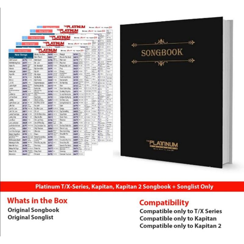 Complete Songbook For Platinum Reyna/1/2/3C/Se / Kapitan T40 | Shopee Philippines