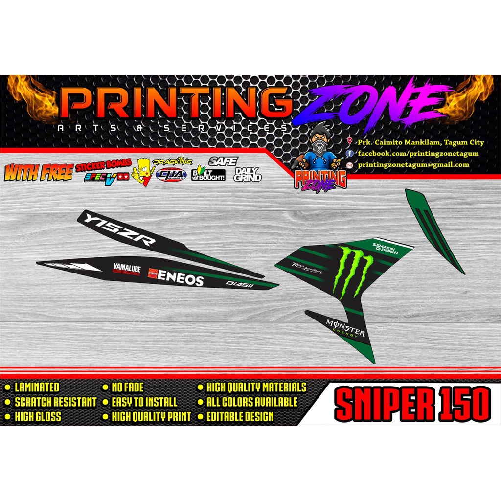 SNIPER150 MXi Malaysian Stock Decals Stickers Vinyl High Quality ...