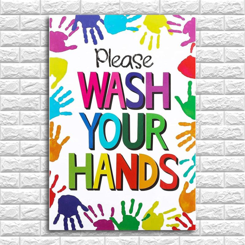 Wash Your Hands / Stay Healthy / Hygiene | A4 Size Laminated ...