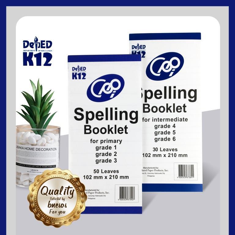 bnesos Stationary School Supplies Spelling Booklet For Primary Spelling ...