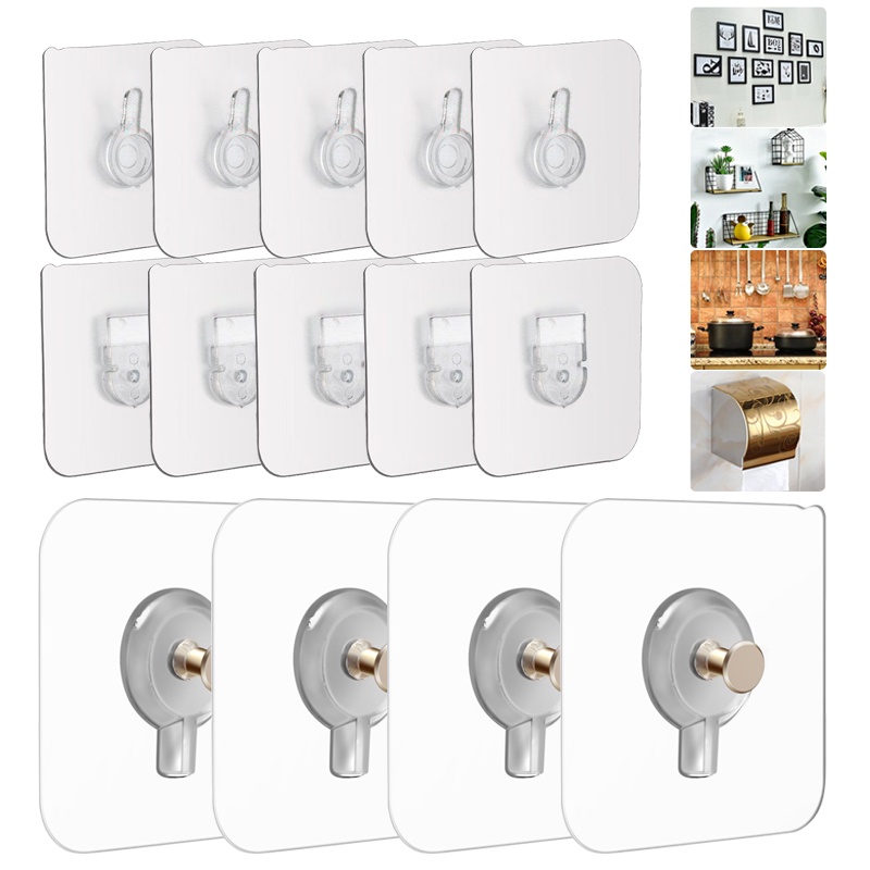 Punch-free Installation Screw Stickers Sticky Hook Photo Frame Kitchen ...