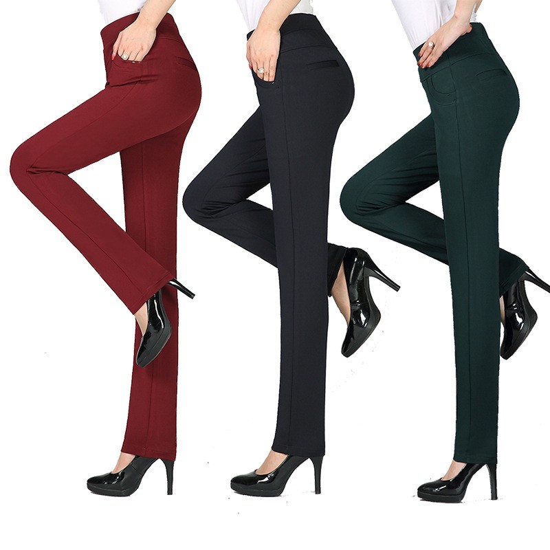 Plus Size High Waist 30-34 Jegging Slacks for Women #509 Stretch Full ...