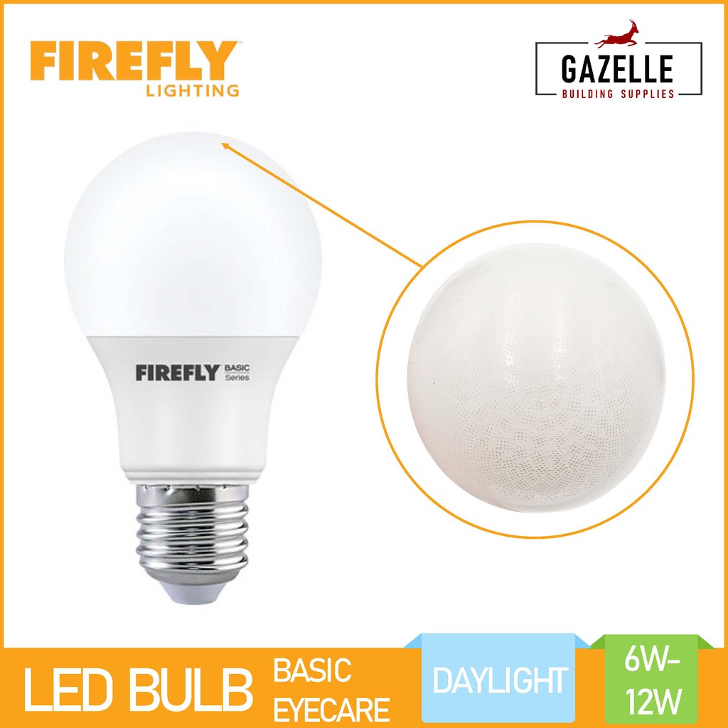 Firefly Basic Series EyeCare LED Bulb 6W - 12W | Shopee Philippines