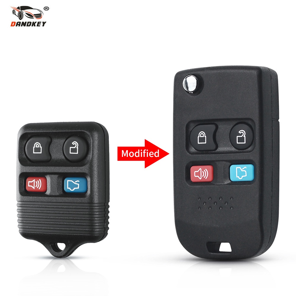 4 Button Modified Folding Remote Key Flip Fob Shell For Ford Crown ...