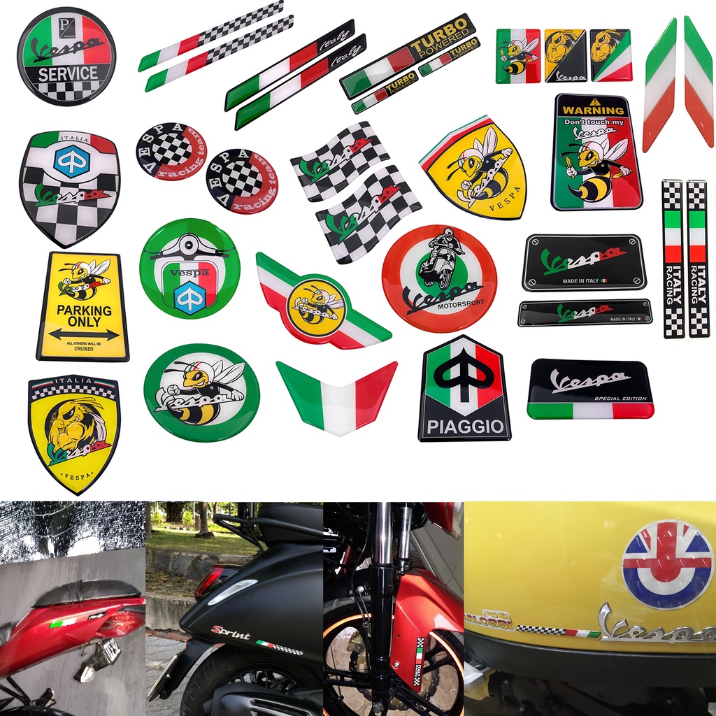 3D Motorcycle Decal Italy Stickers Replace Logo Sticker Case for ...