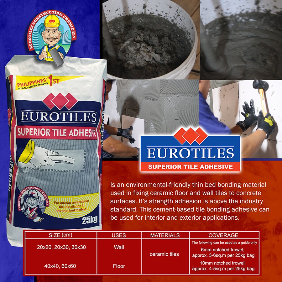 Eurotiles Superior Tile Adhesive | Shopee Philippines