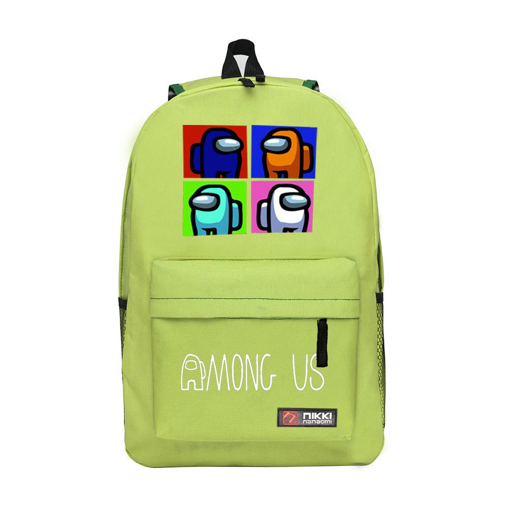 Among Us Children School Bags Double Zipper Orthopedic Backpack Kids ...