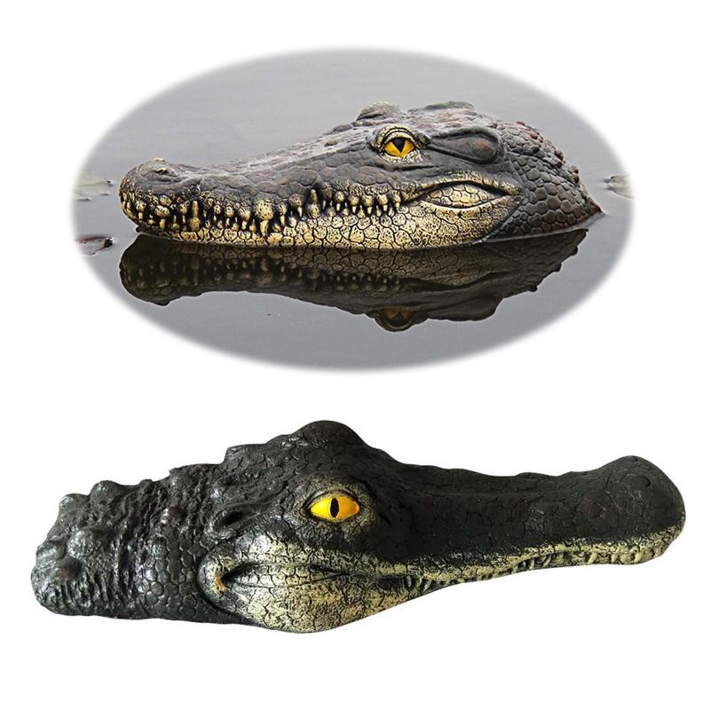 RAN Floating Crocodile Head Pond Pool Garden Art Decoration Water Decoy ...