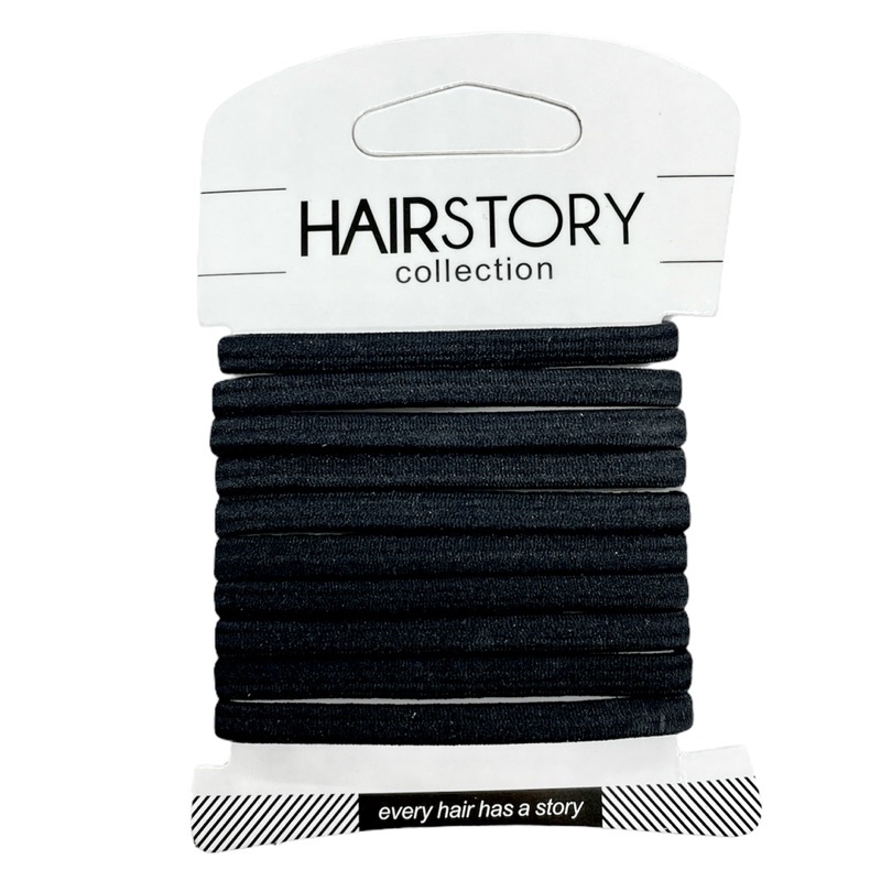 HAIRSTORY FLO15 Non-Slip Flat Hair Tie Ponytail (Pack Of 10 Pcs ...