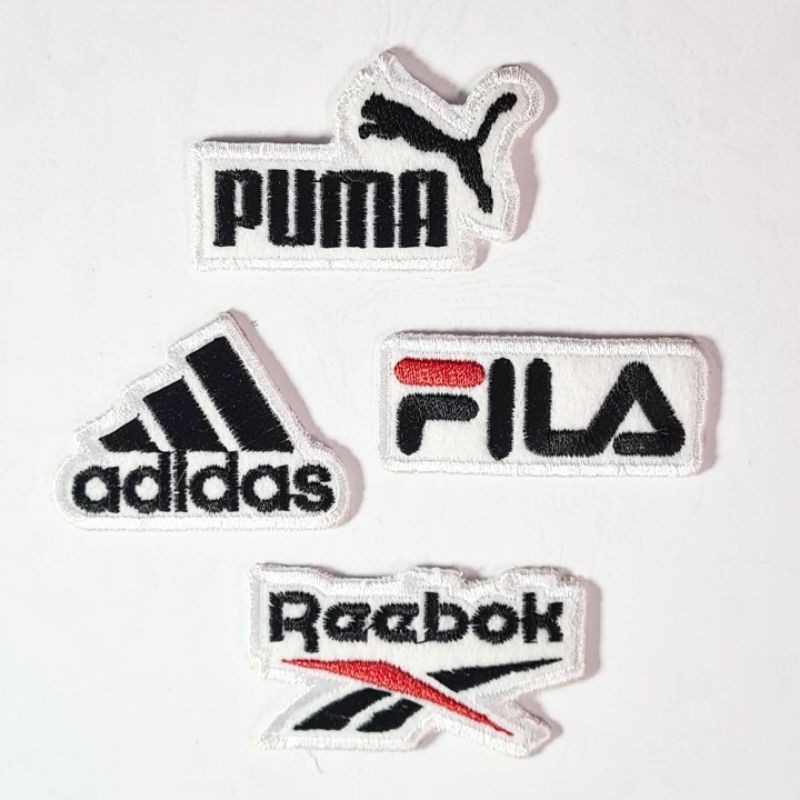 Branded puma, fila, reebox, adidas, jeep logo patches | Shopee Philippines