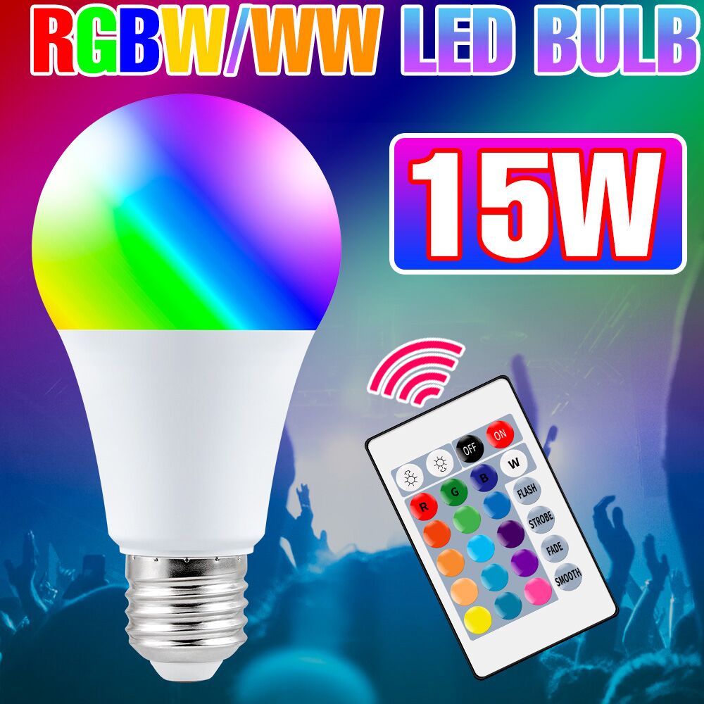LED RGB A60 Bulb 7W 12W 15W Dimmable Smart Control Light 220V Color ...