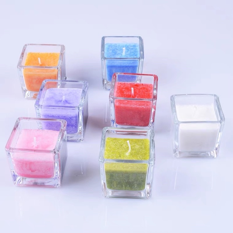 Square glass candle scented candle | Shopee Philippines