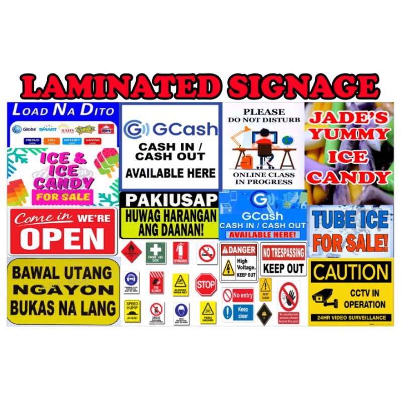 Laminated Signages a4size | Shopee Philippines