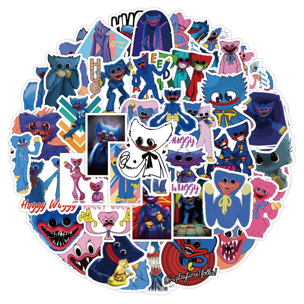 50 Sheets Poppy Playtime Graffiti Stickers Waterproof Notebook Scooter ...