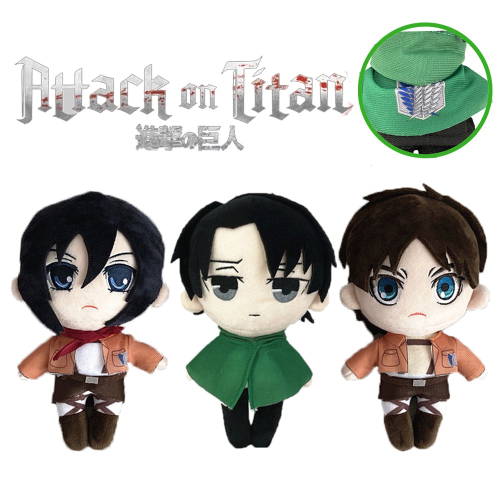 20cm Attack on Titan Plush Doll Anime Cute Soft Stuffed Plush Pillow ...