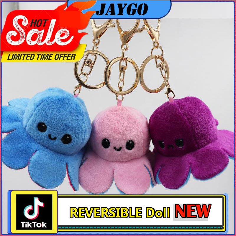 Reversible Octopus Keychain Toys Reversible Bipolar Teeturtle Octopus ...