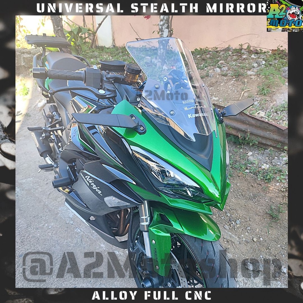 UNIVERSAL WINGLET NINJA STEALTH ALLOY SIDE MIRROR FOR Ninja 1000 ZX25R ...