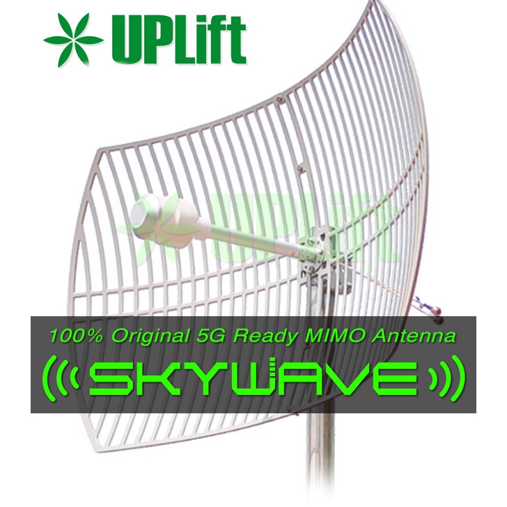 SkyWave Dual Polarity MIMO Parabolic Antenna for 5G 4G LTE 2x30dbi ...