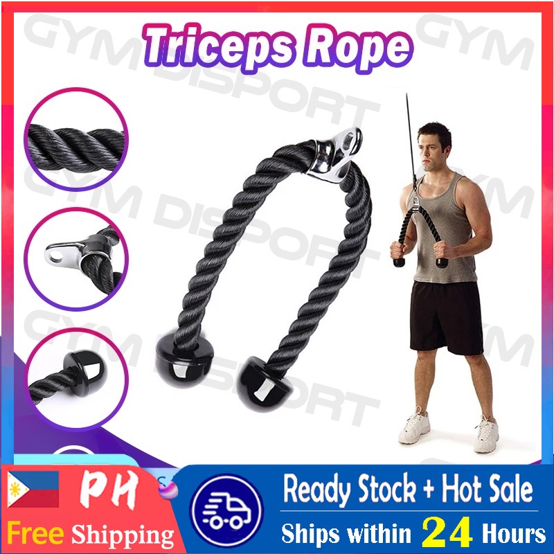 【LOCALSHIP】Ready Stock Tricep Rope Pull Down Cord For Bodybuilding ...