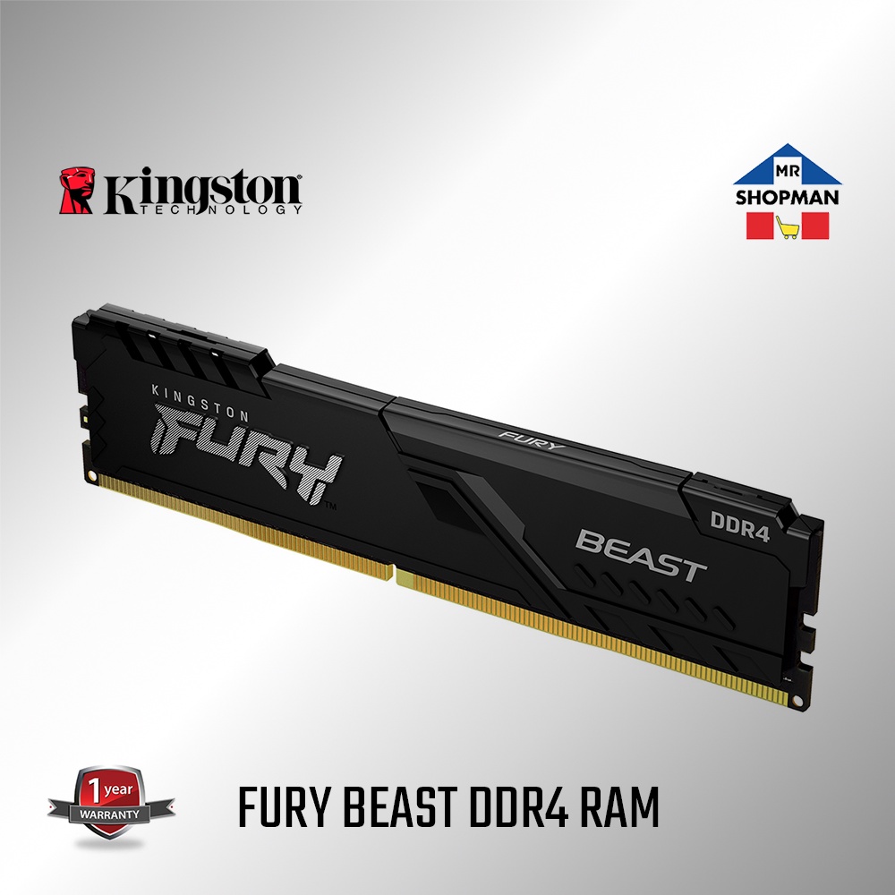 Kingston Fury Beast Non RGB SINGLE 8GB / 16Gb 2666Mhz / 3200MHz DDR4 RAM | Shopee Philippines