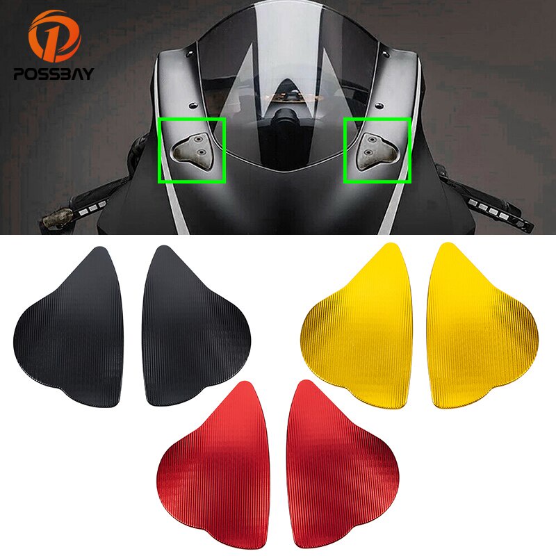【Ready Stock】2 Pcs Motorcycle Rearview Mirror Block Off Base Plates ...