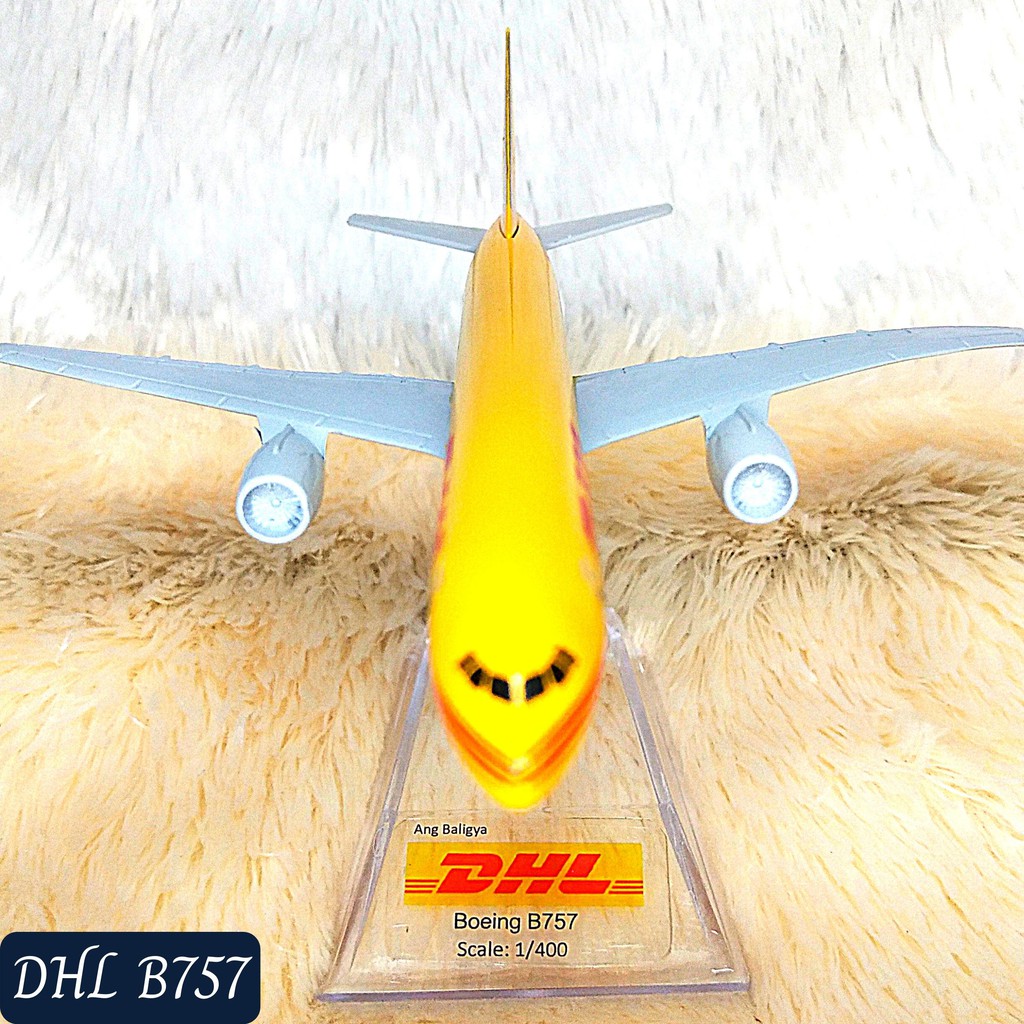 DHL diecast Airplane B757 with Stand Label! | Shopee Philippines