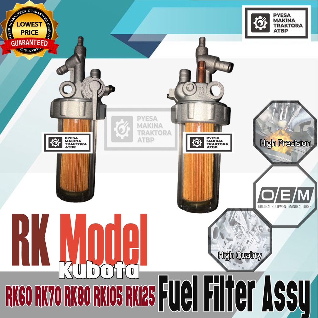 Fuel Filter Assembly Assy RK50 RK60 RK70 RK80 RK105 RK125 EP84 Kubota ...