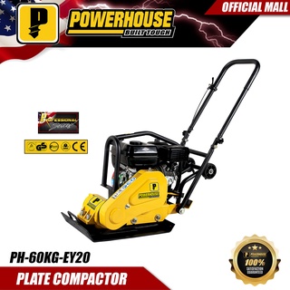 POWERHOUSE 60KG Plate Compactor W/ Original Robin EY20 Gasoline 5HP PH ...