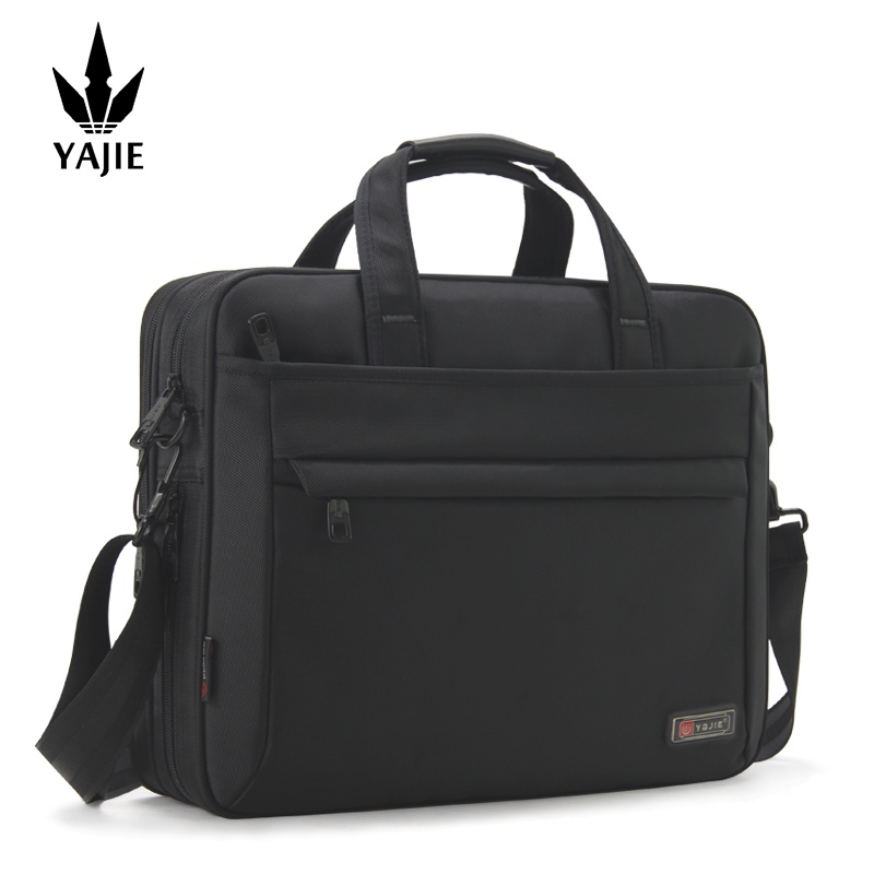 Business men's briefcase canvas waterproof large capacity 15.6 inch ...