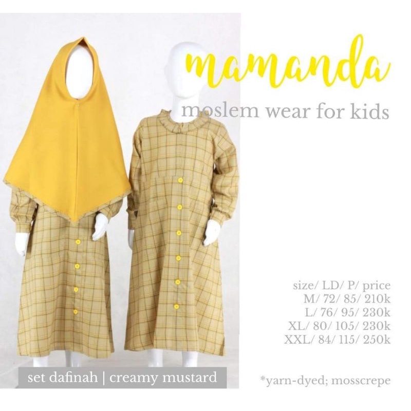 Mamanda || Creamy Mustard Children's Robe Set | Shopee Philippines
