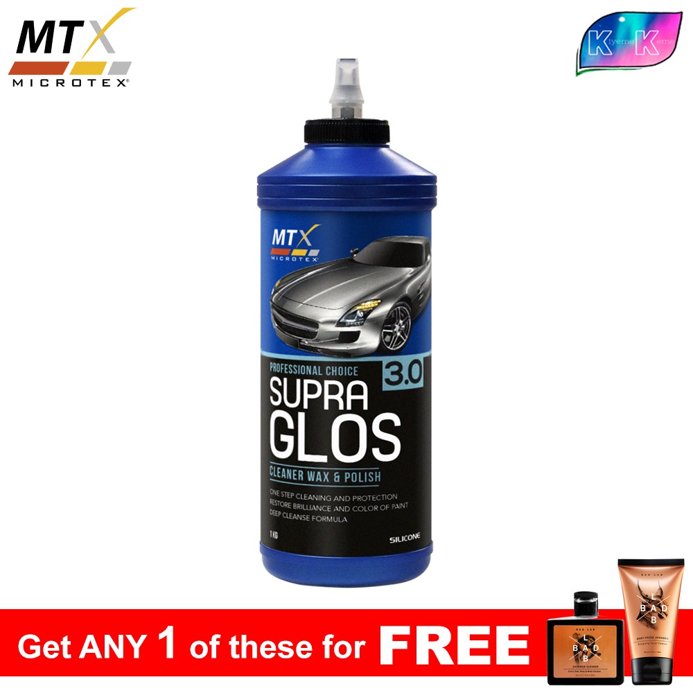Microtex SupraGLOS 1000g Cleaner Wax & Polish (With Silicone, Wax ...