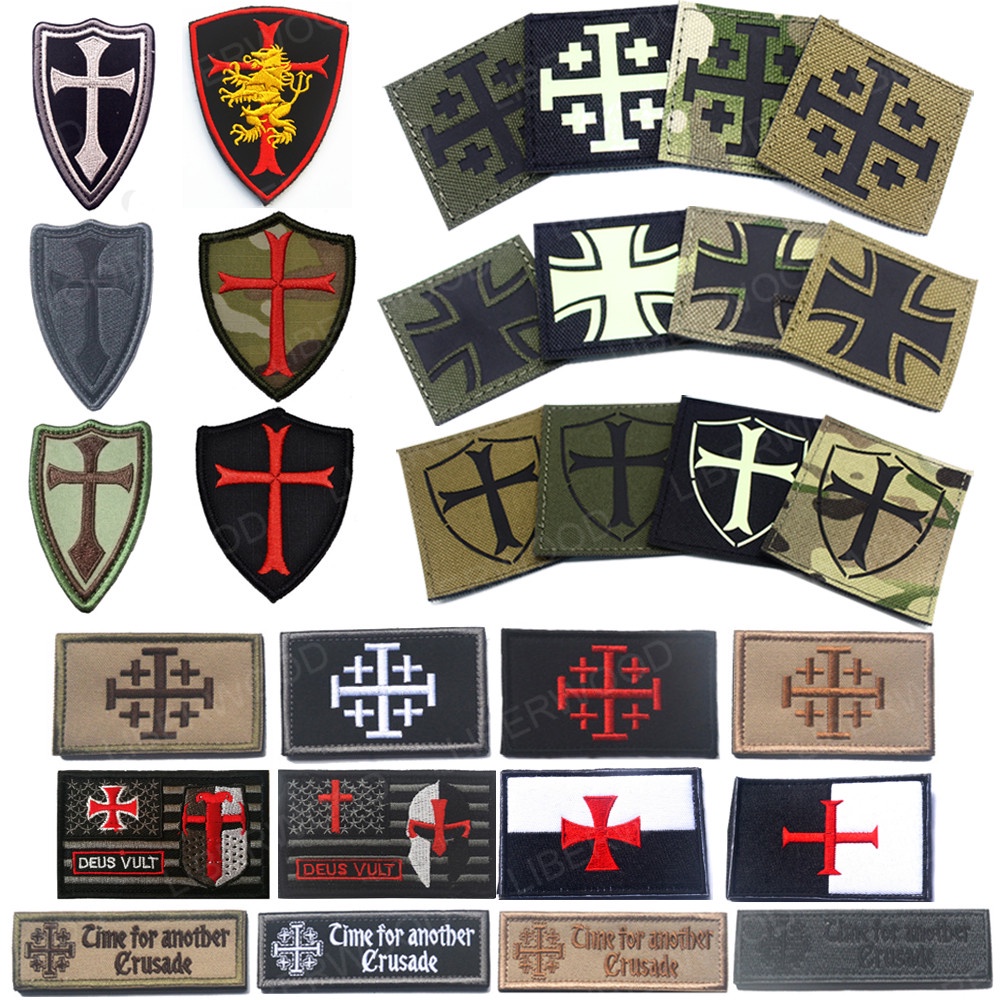 Knights Templar Embroidered Patch the Crusades IR Infrared Reflective ...