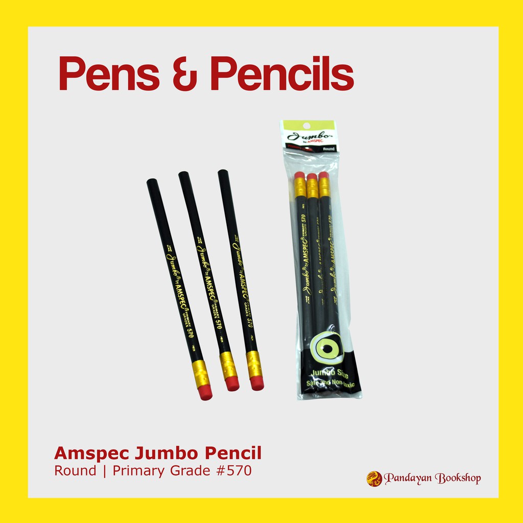 Amspec Jumbo Pencil #570 Primary Grade (3's) | Shopee Philippines