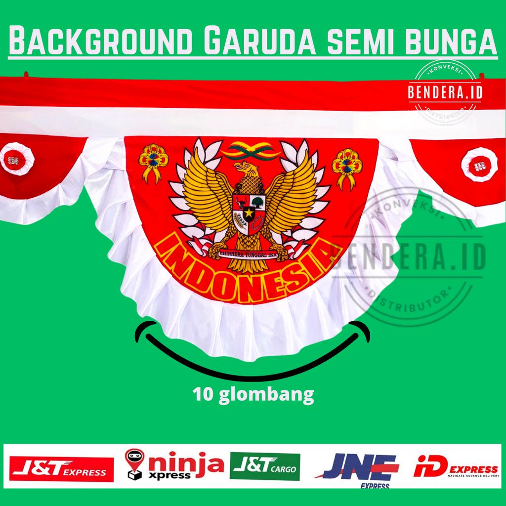 Garuda BACKGROUND Flag SEMI 10 Waves 8.5 Meters | Shopee Philippines