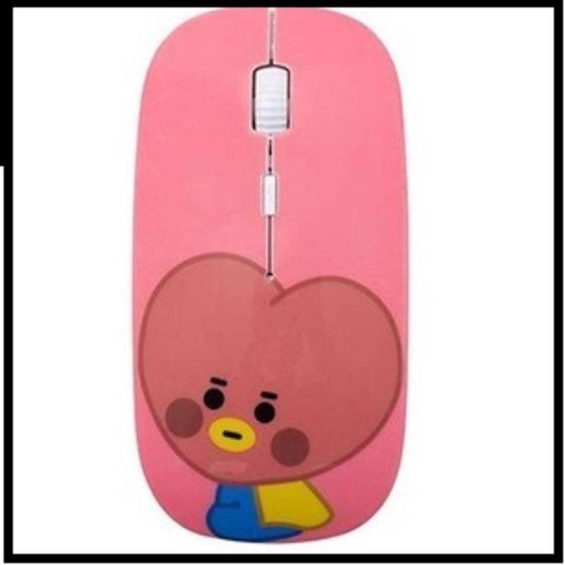 Cute KPOP BTS BT21 Cartoons Silent Wireless Computer Mouse Mini Gift ...