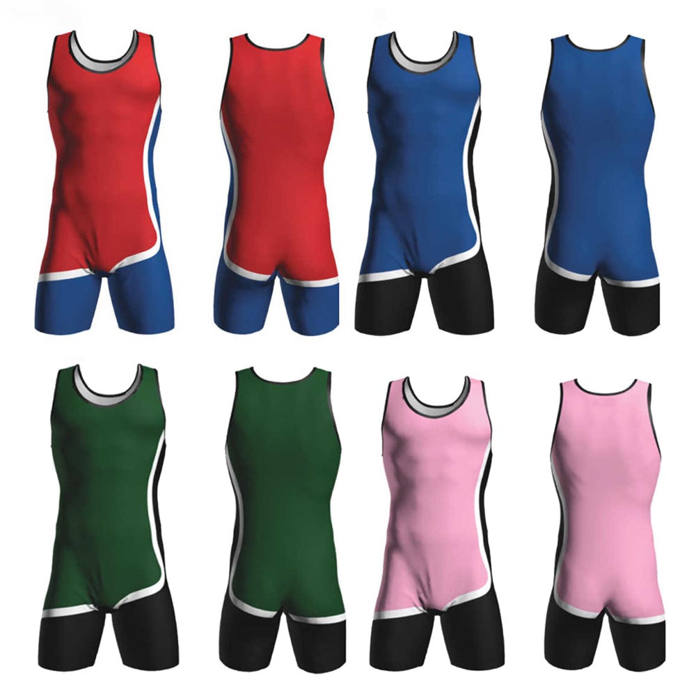 Men Sleeveless Stretchy Gymnastics Singlet Ballet Wrestling Leotard ...