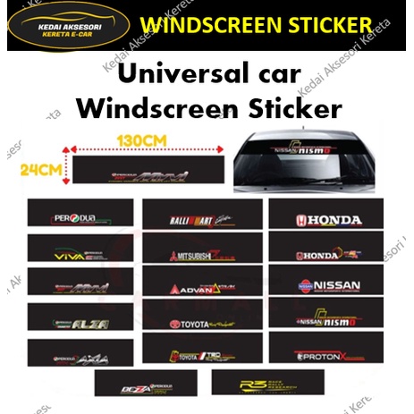 Sticker Front Car Windscreen Windshield Sticker 130cm X 24cm Car Mirror ...