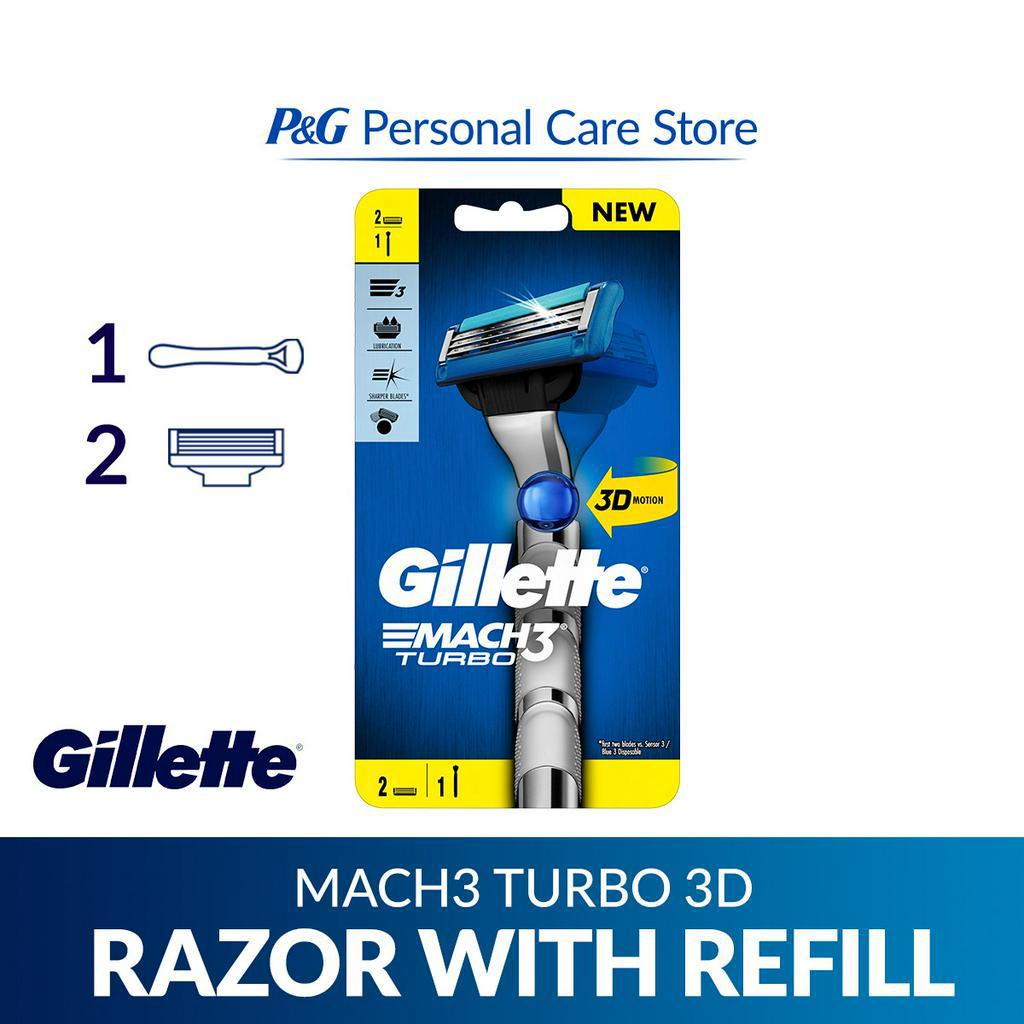 Gillette Mach3 Turbo Razor 3D-Motion 2up | Shopee Philippines