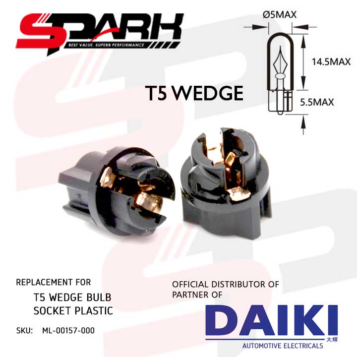 10 Pcs T5 T6 5 T10 Wedge Bulb Socket Socket Holder Dashboard Socket